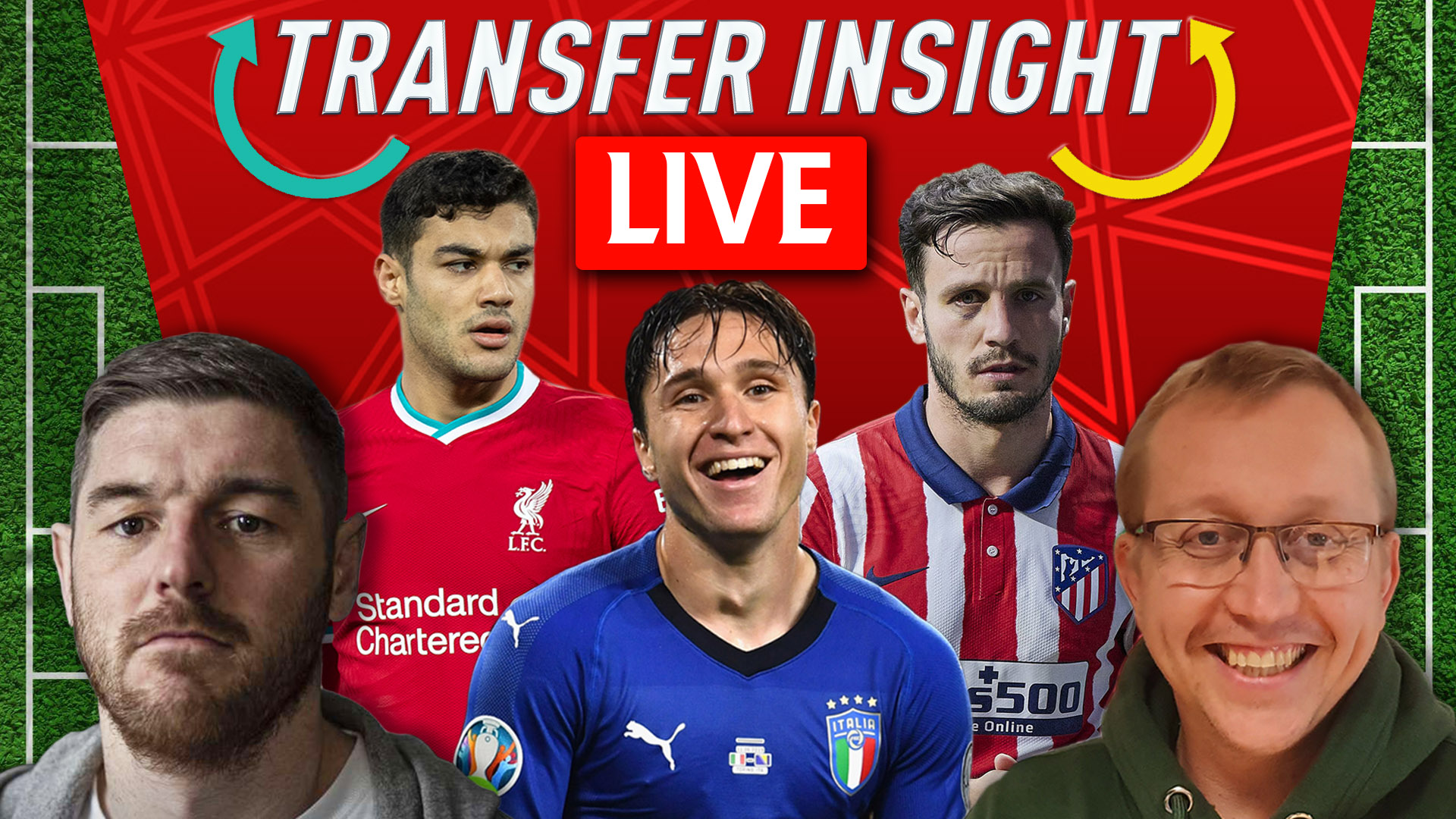 Chiesa, Malen, Kabak & Niguez Links | Liverpool Transfer Insight LIVE ...