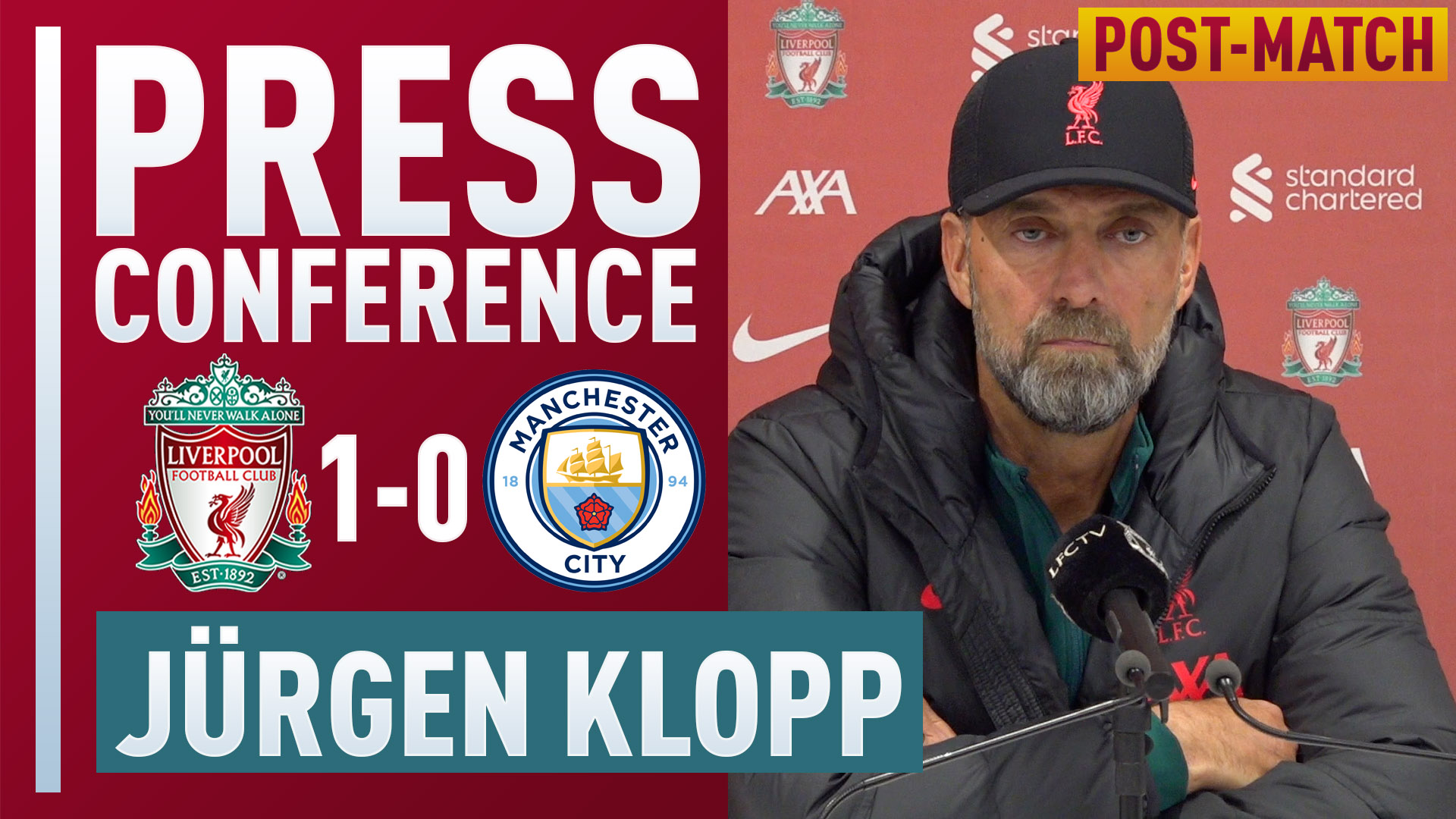'Red Card Is My Fault' | Liverpool 1-0 Man City | Jurgen Klopp Post ...