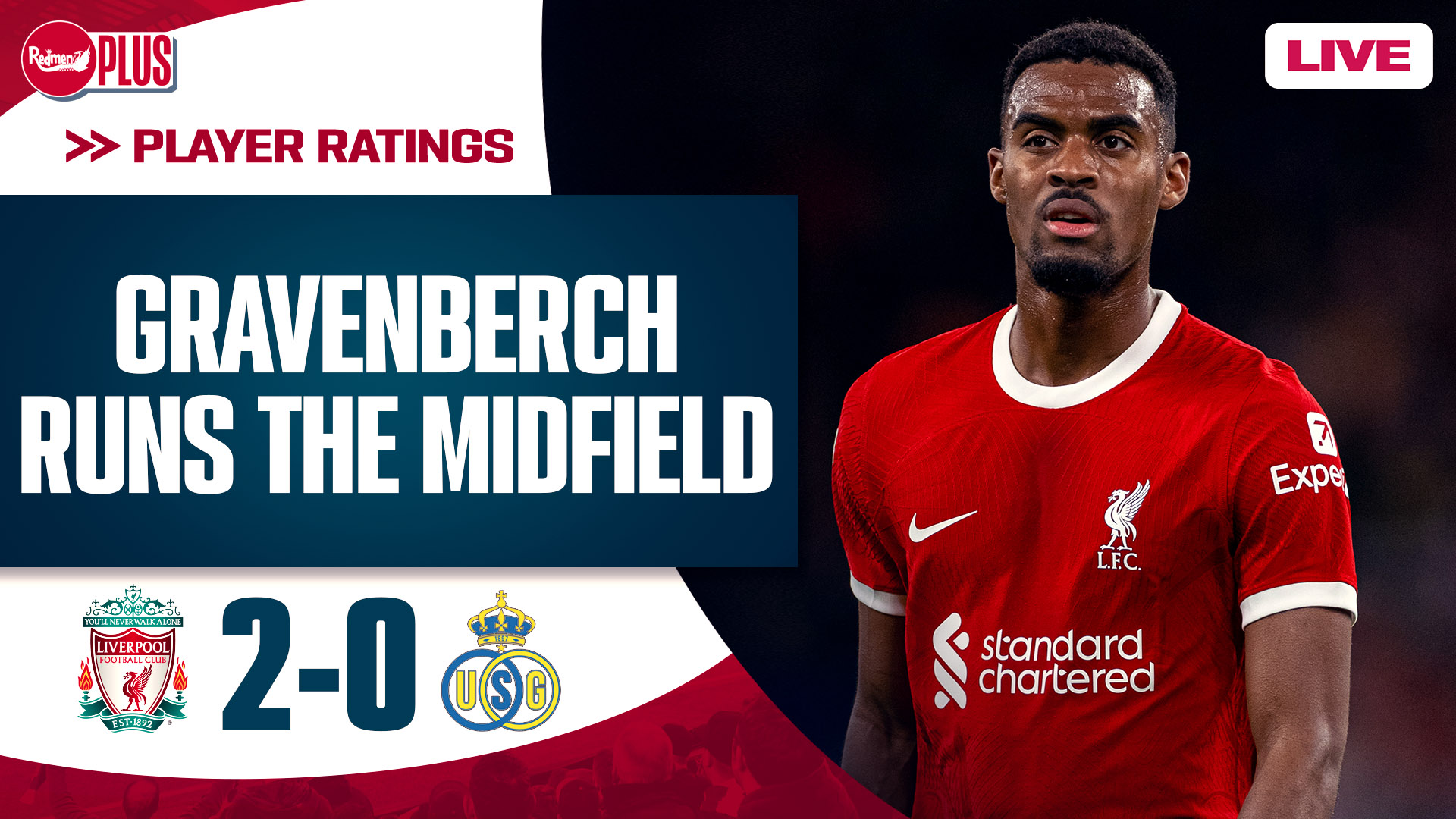 Liverpool 2-0 Union Saint-Gilloise | Player Ratings - The Redmen TV