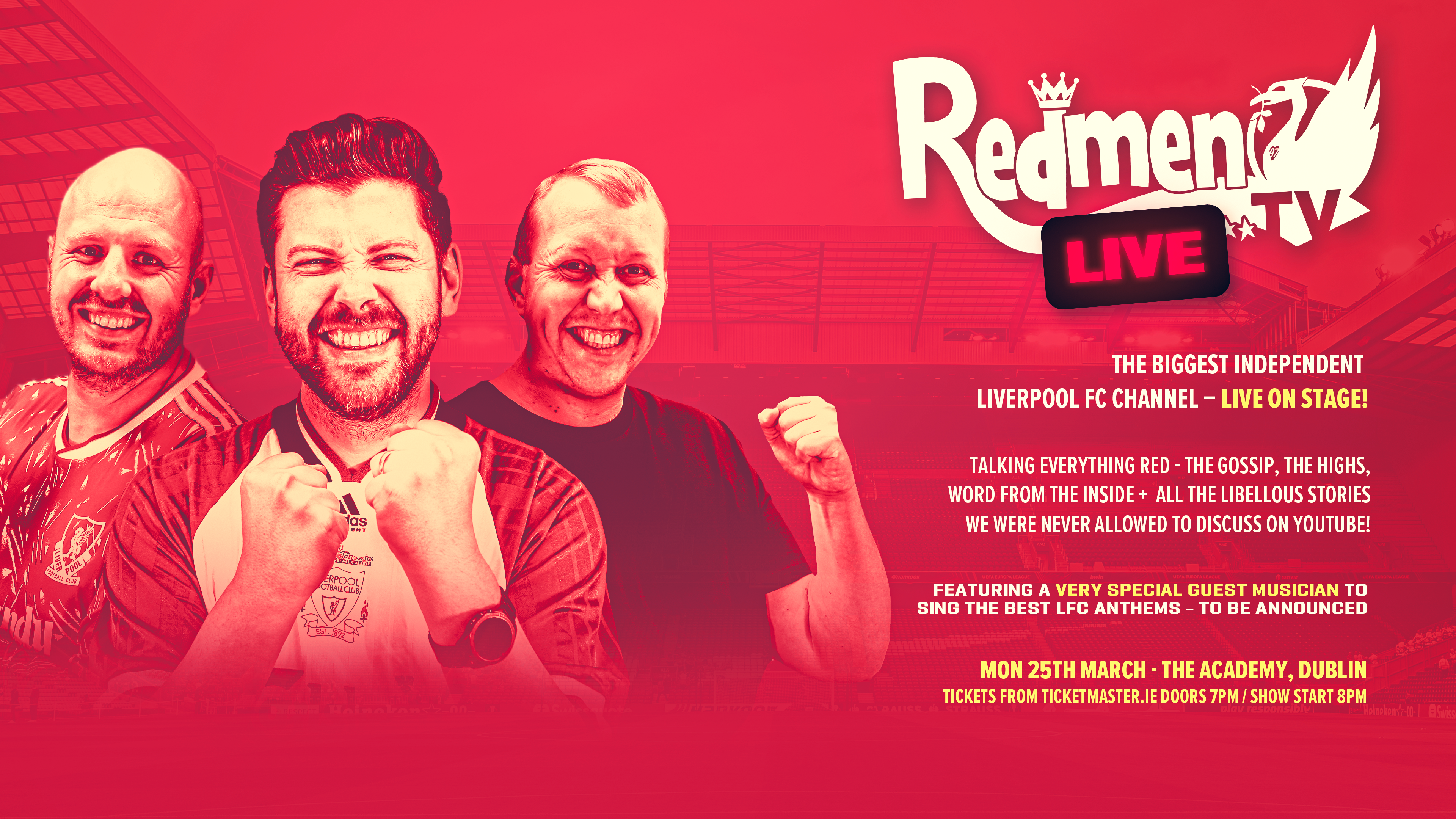 THE REDMEN TV LIVE - SHOW ANNOUNCEMENTS - The Redmen TV