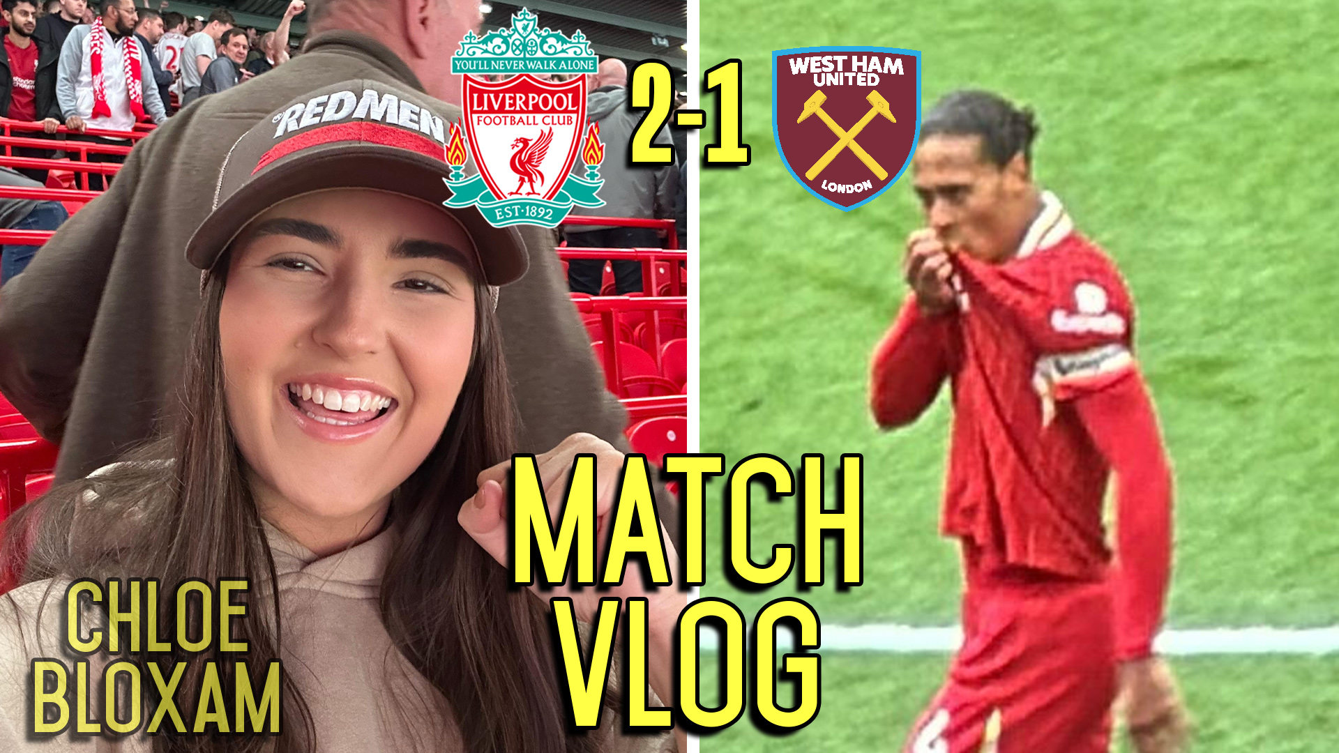 VIRGIL VAN DIJK SENDS ANFIELD INTO BEDLAM WITH LAST MINUTE WINNER!! | Liverpool 2-1 West Ham ...
